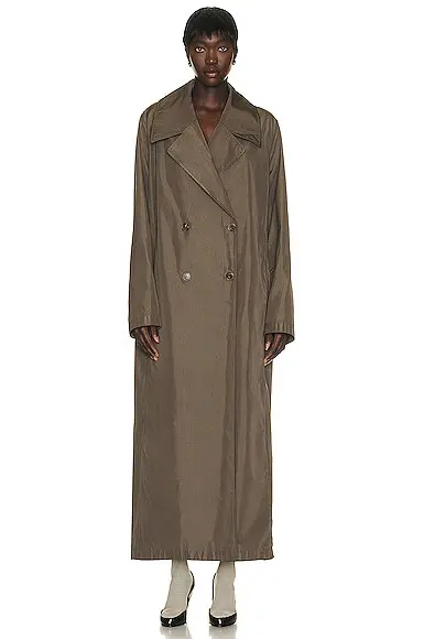 The Row Cadel Coat In Olive - Moss Green | Editorialist